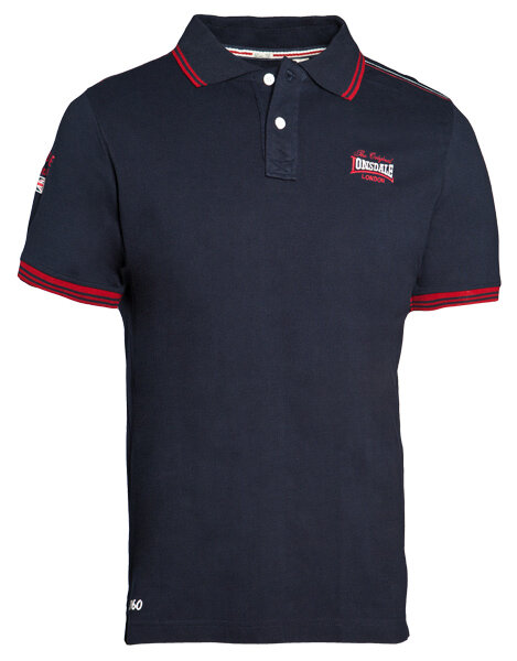 Polo Blanco Rayas Rojas Y Negras